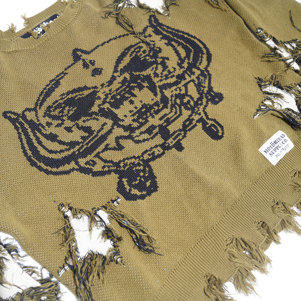 Warpig Destroyed Sweater – Motorhead Store